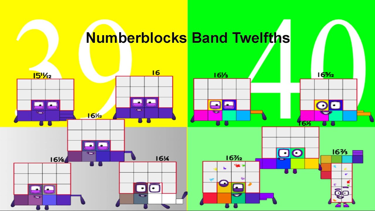 Numberblocks Band Twelfths (39-40) Number Lore Freeing 240 - YouTube