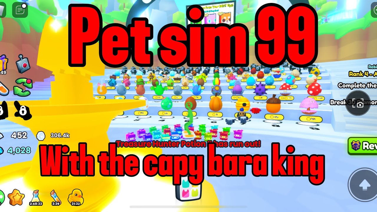 Pet sim 99 w the capybara king - YouTube