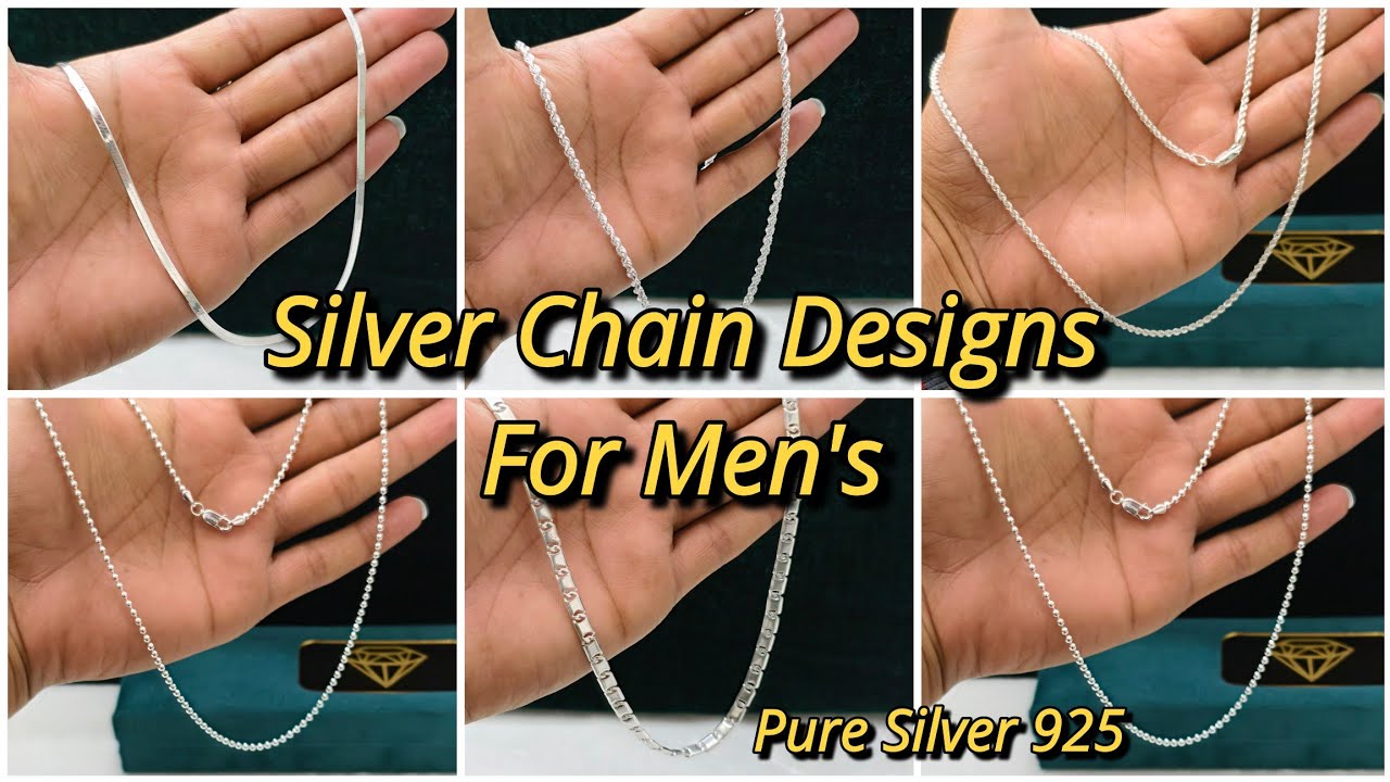 Silver Chain Designs For Men With Price | Pure Silver 925 Silver Chains ...