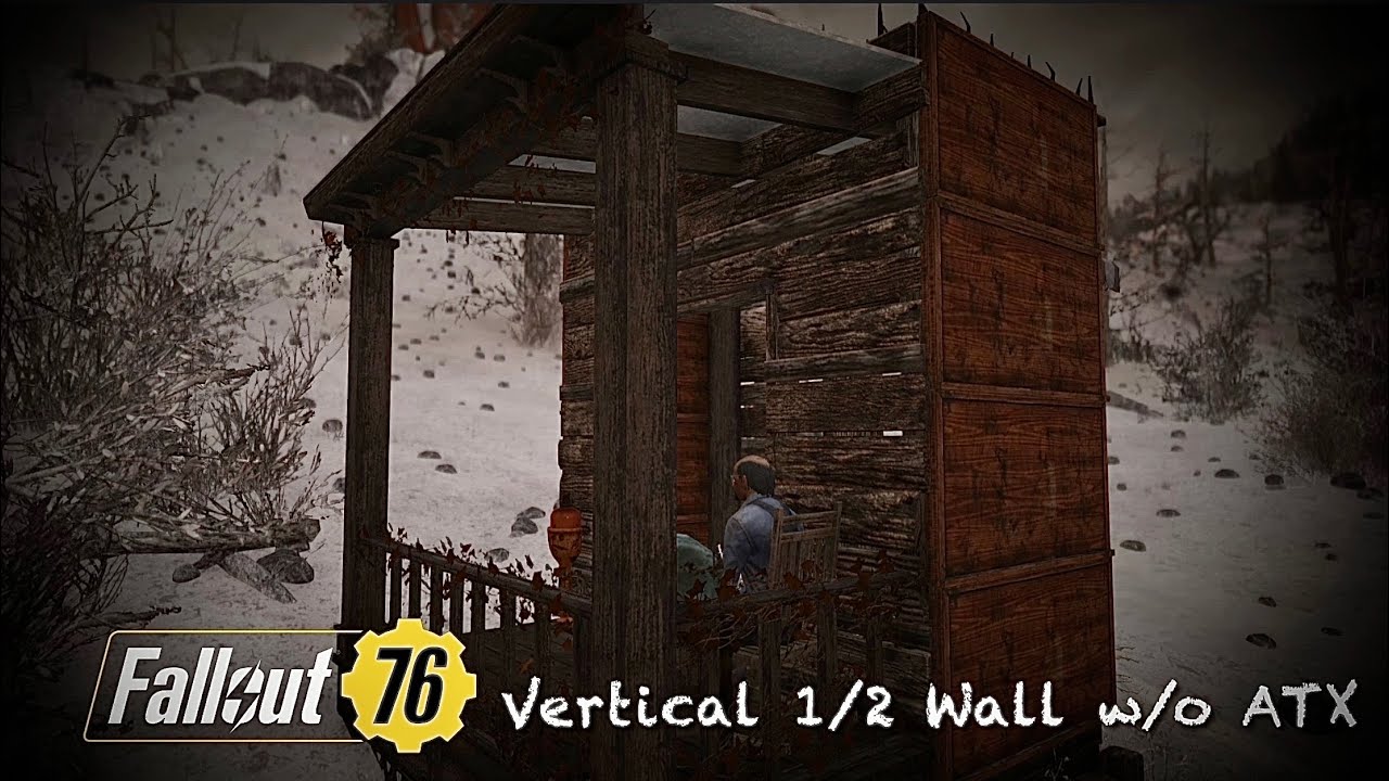 FALLOUT 76 CAMP Tutorial I Vertical 1/2 Wall I no Atomic Shop ...