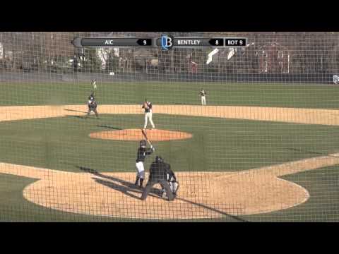 Bentley Baseball Wins on Walk-Off Single vs AIC, Apr. 10, 2016 - YouTube