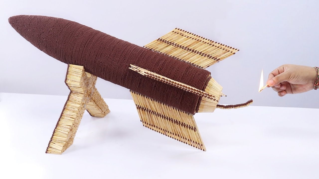 Amazing 70000 Matches Chain FLYING Rocket | Matches Chain | Experiment ...