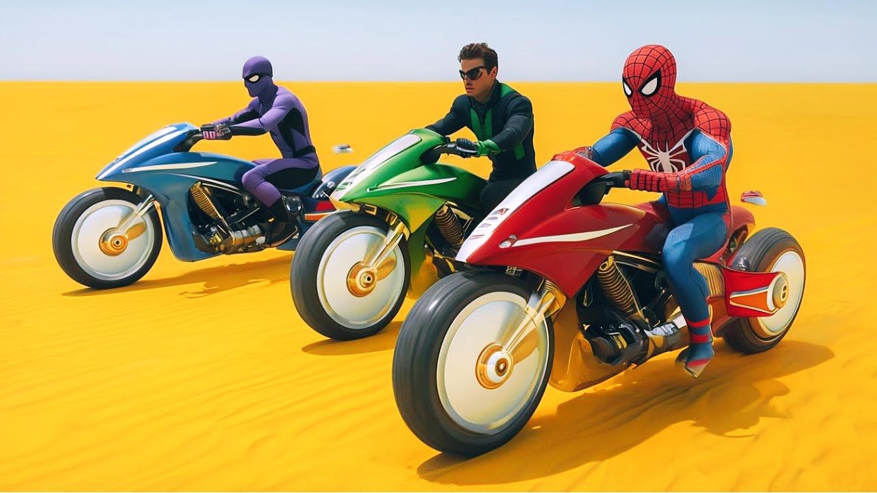 SPIDER-MAN! Conquering the Ultimate Track Challenge 🕷️🏍️ - YouTube