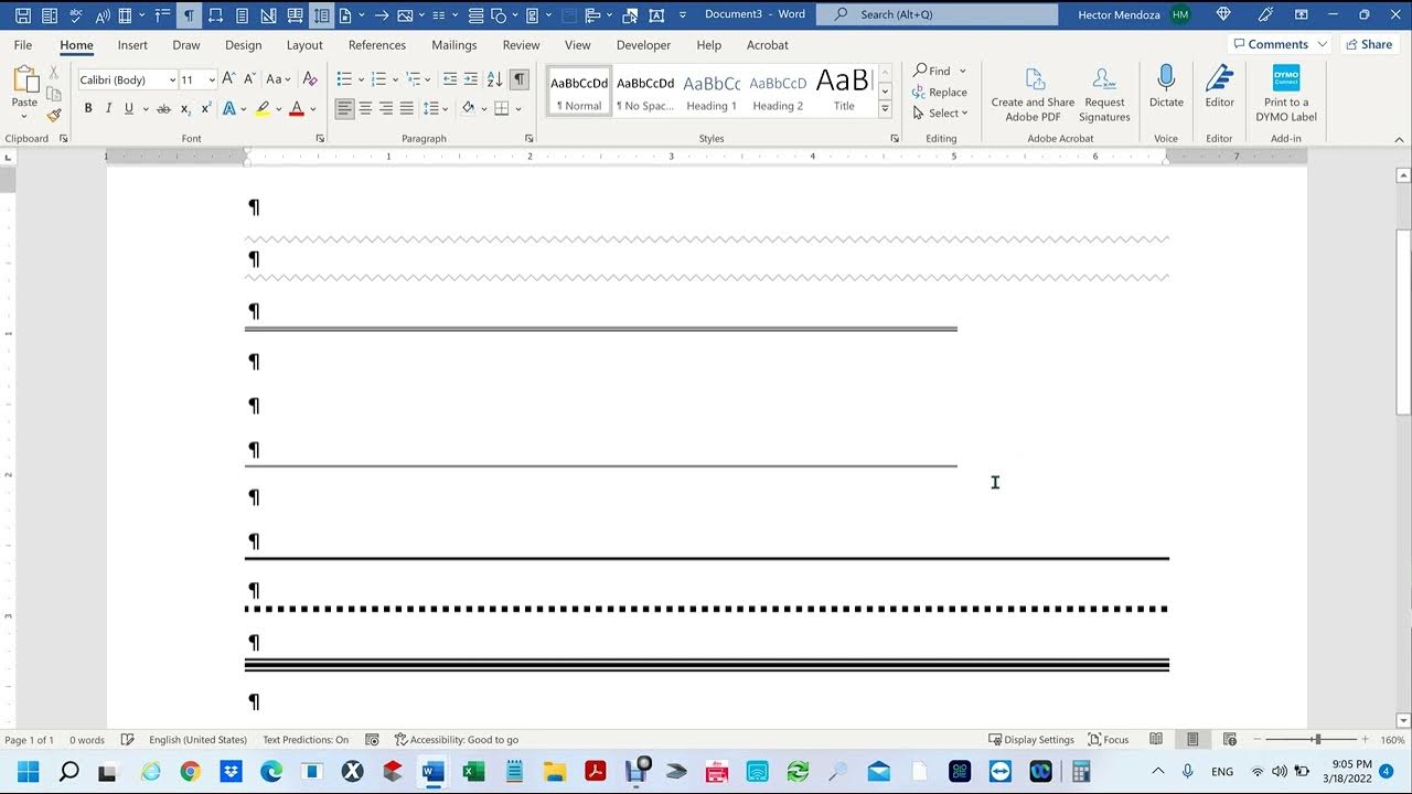 How to draw lines in Microsoft Office Word (MS Word) - YouTube