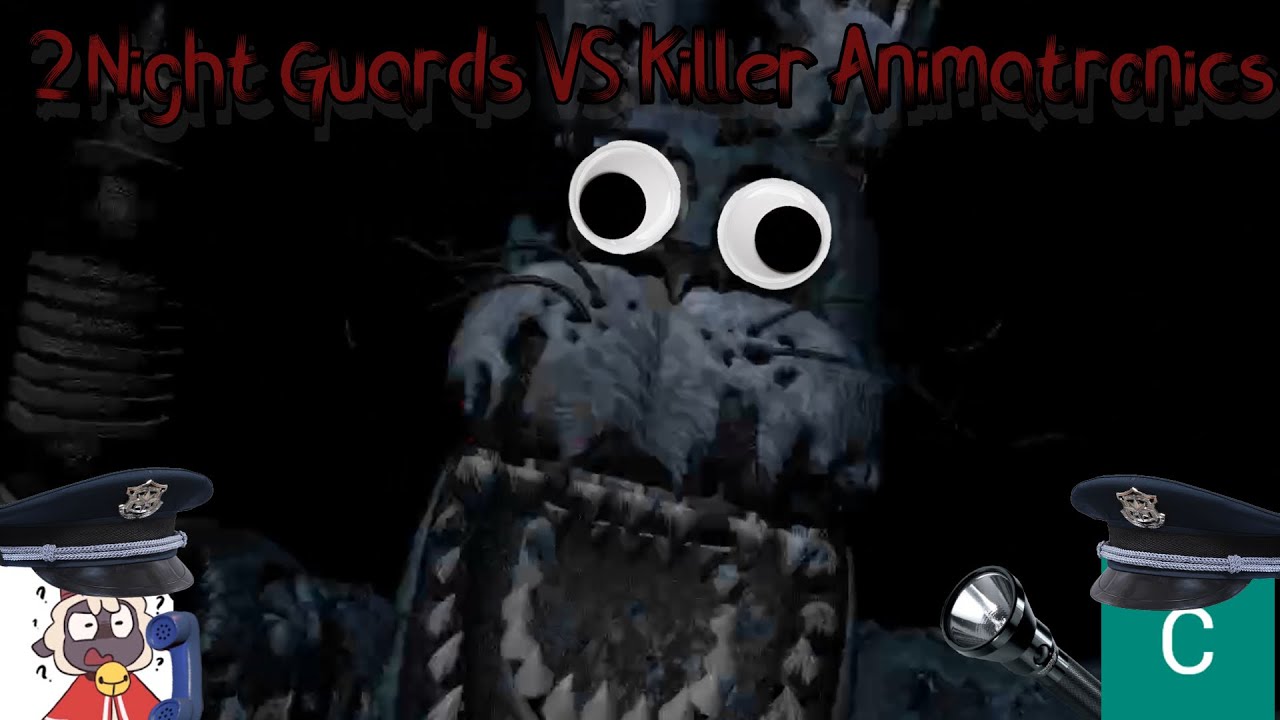 2 Night Guards vs Killer Animatronics | Roblox Fnaf Coop| W/ @Chepe1in ...