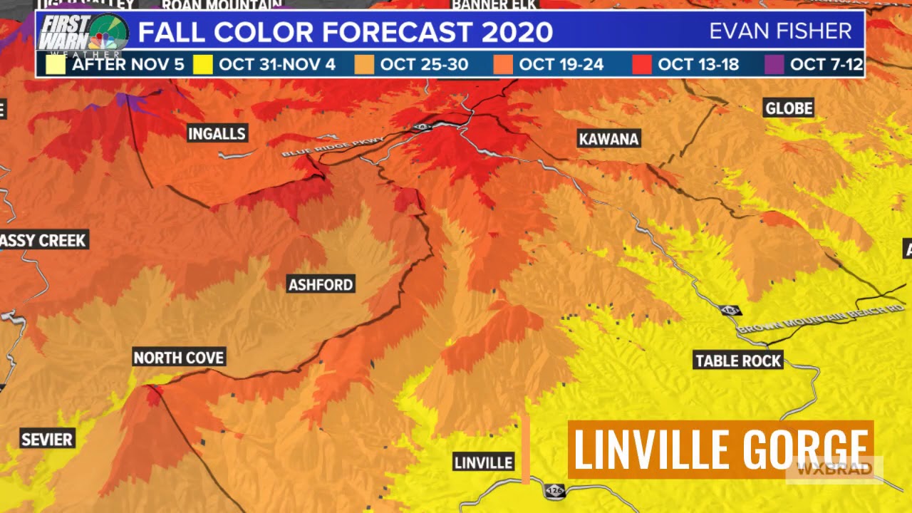 Peak Fall Color Dates for 2020 in our area. - YouTube