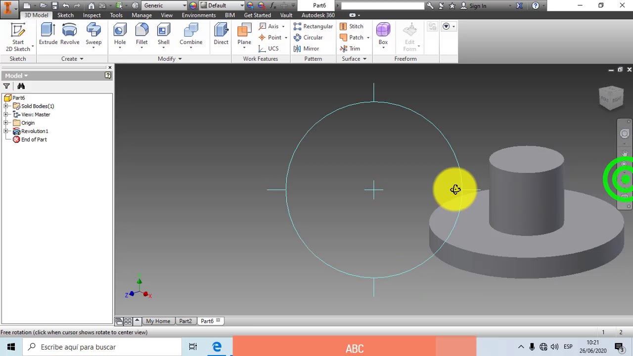 SEGUNDO DIBUJO BÁSICO EN INVENTOR - YouTube