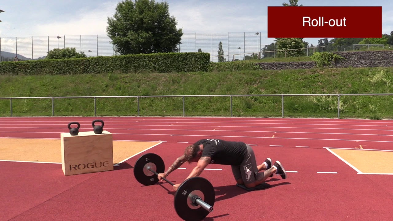 Barbell Roll-out Exercise: How To - YouTube