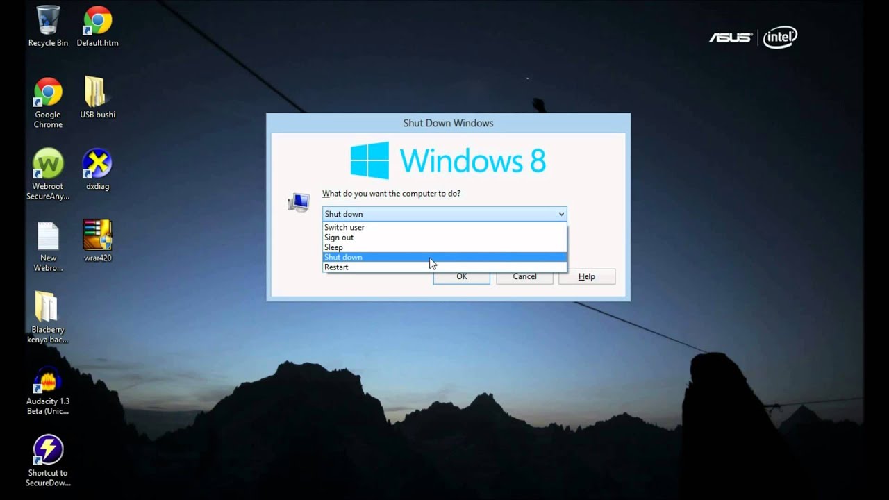 Shut Down Windows 8 easy - YouTube
