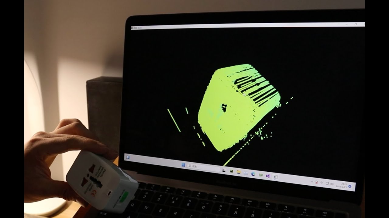 Demonstration of homemade handheld 3D scanner - YouTube