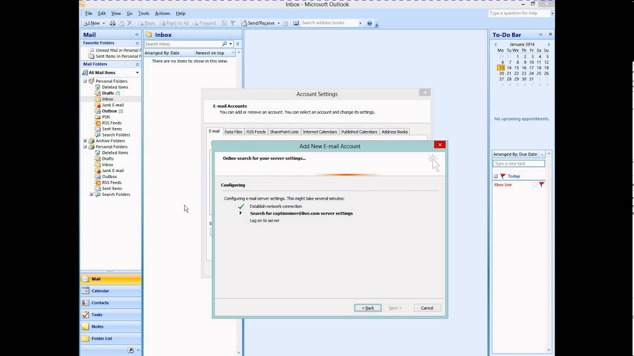 How to use Live.com email on Microsoft Outlook - YouTube