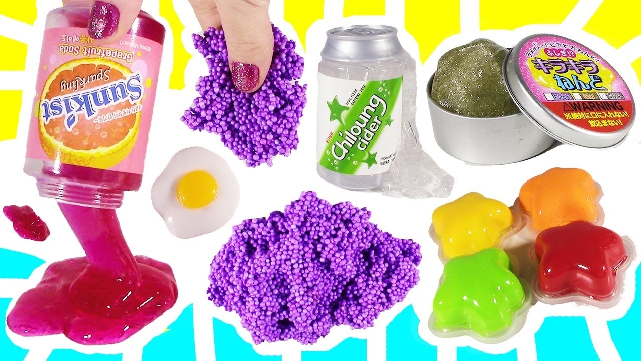 New Squishy STUFF! Scented SODA Can SLIME! Nickelodeon Stretchy GAK ...