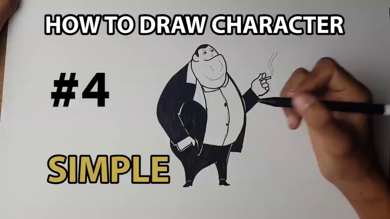 How To Draw Character Cartoon #4 - YouTube