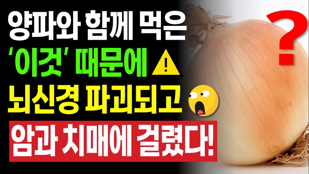 주의 양파와 절대 함께 먹으면 안되는 음식 3가지 무심코 먹다가 암과 치매위험 높이는 양파와 상극 궁합 고지혈증 혈전