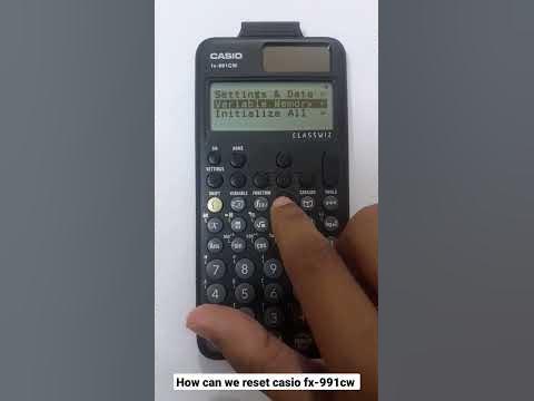 How can we reset casio fx-991cw. - YouTube