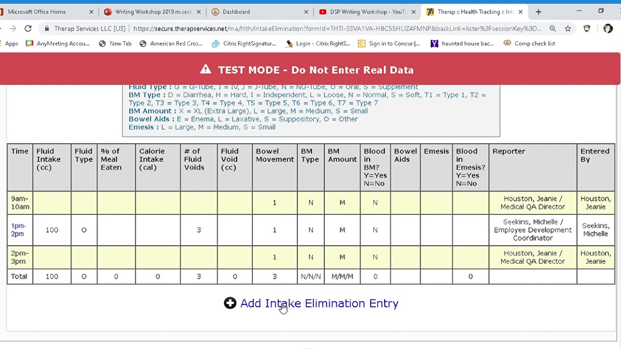 How to create an Intake Elimination Chart - YouTube