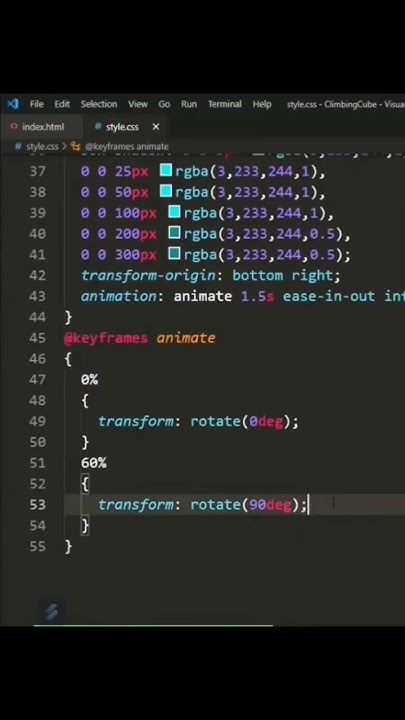 Climb | Create CSS Animation Effect #shorts #html - YouTube