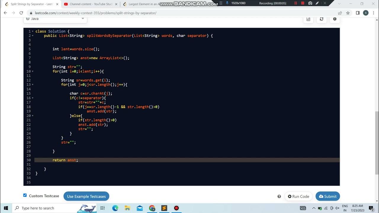 6921. Split Strings by Separator | Leetcode Weekly Contest 355 ...
