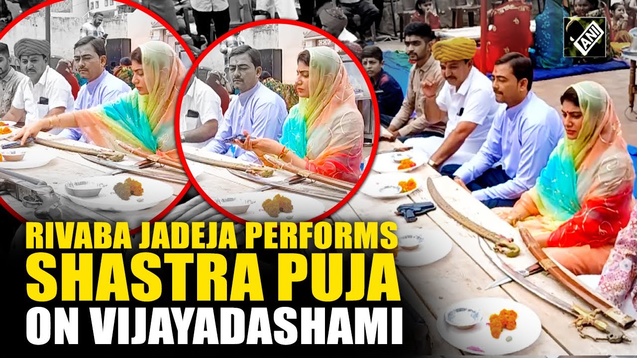 Rivaba Jadeja Performs Shastra Puja on Vijayadashami, gives message of ...