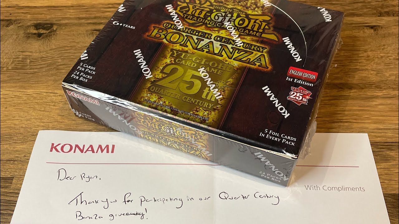 Bonanza box opening KONAMI giveaway prize! - YouTube