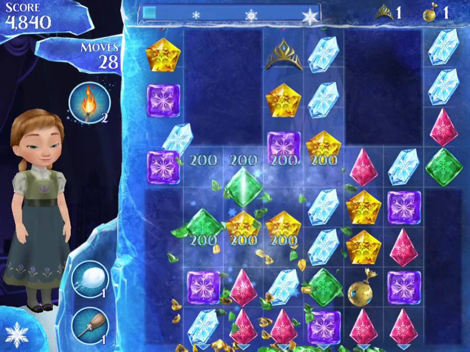 [HD] Disney Frozen Free Fall Levels 7-10 iPAD (Gameplay Walkthrough ...