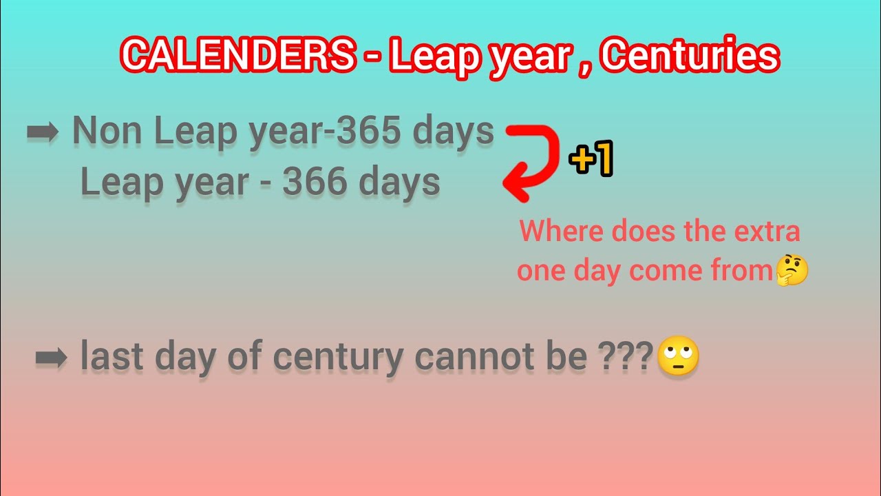 how does leap year occur🤔??? ( calenders concepts - leap year ...