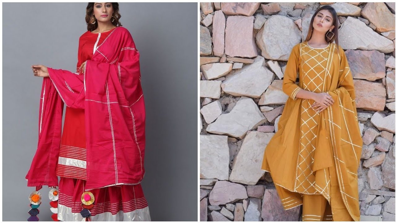 Style Your Simple Suits with Gota Patti Designs || Gota Patti work ...