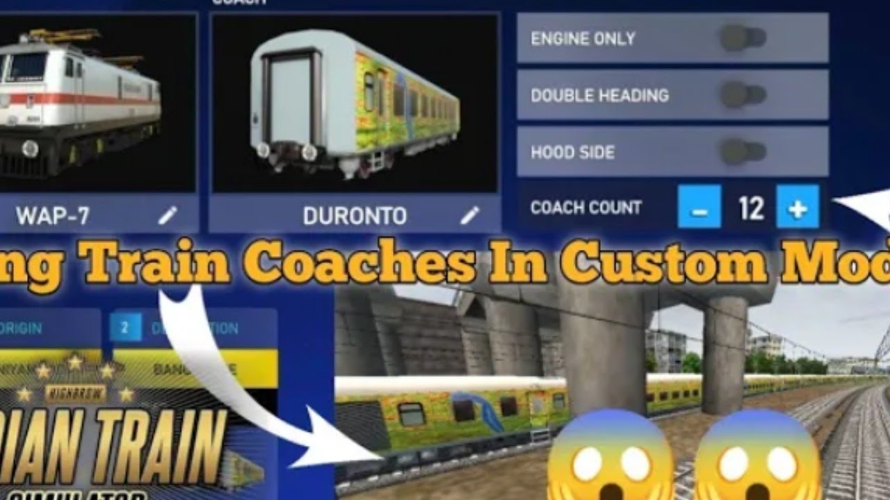 How to increase coaches in Indian Train Simulator | Indian Train ...