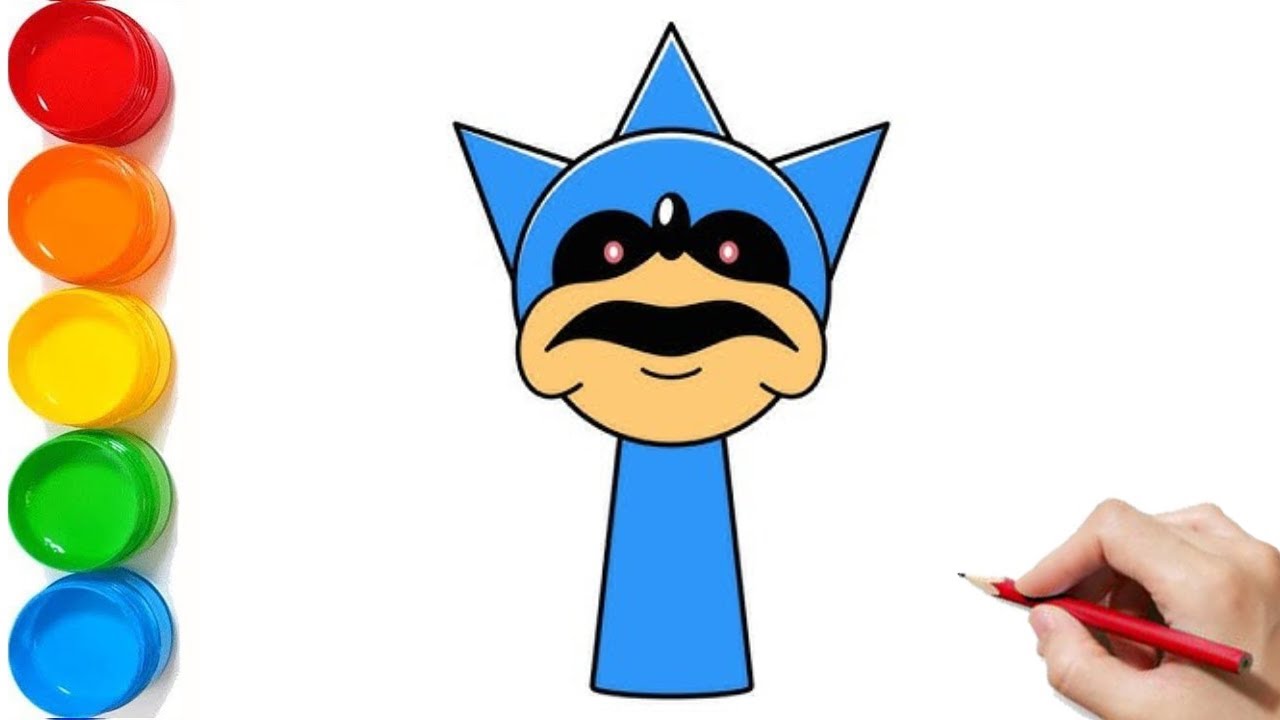 How To Draw Sonic Incredibox Sprunki Coloring Draw Easy 100m Youtube