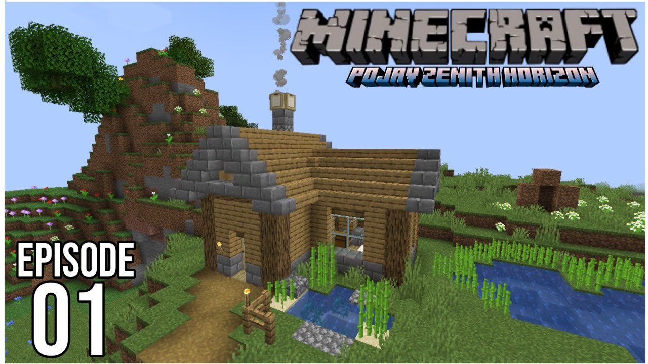 Rumah Pertama Yang Sangat Indah - Minecraft Survival Pojav Zenith ...