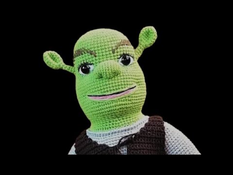 6)- amigurumi SHREK KAFA (head)