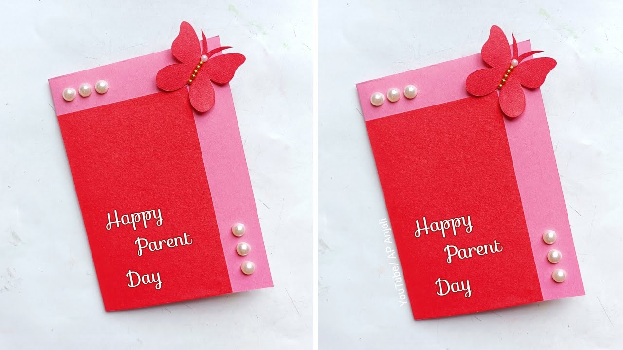 DIY Parent's day card making idea 2023 / Easy Parents day greeting card - YouTube