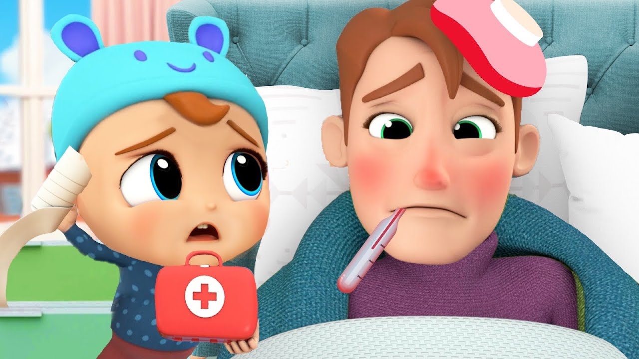 Daddy Got Sick | Sick Song | Kids Cartoons and Nursery Rhymes - YouTube