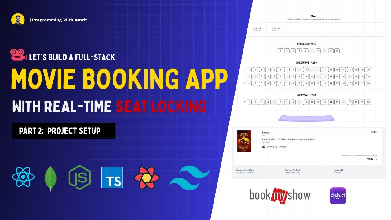 #2 Project Setup & Overview | BookMyScreen Movie Booking System #bookmyshow #fullstack # ...