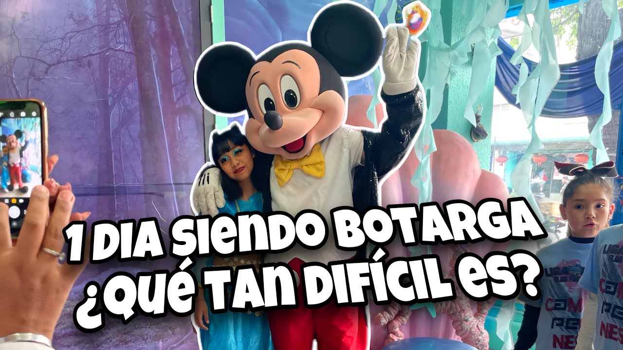 Un día siendo BOTARGA DE MICKEY MAUSE de DISNEY - YouTube