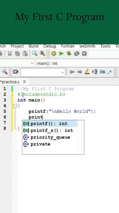 #1 My First C Program #shorts #shortvideo #cprogramming #coding - YouTube