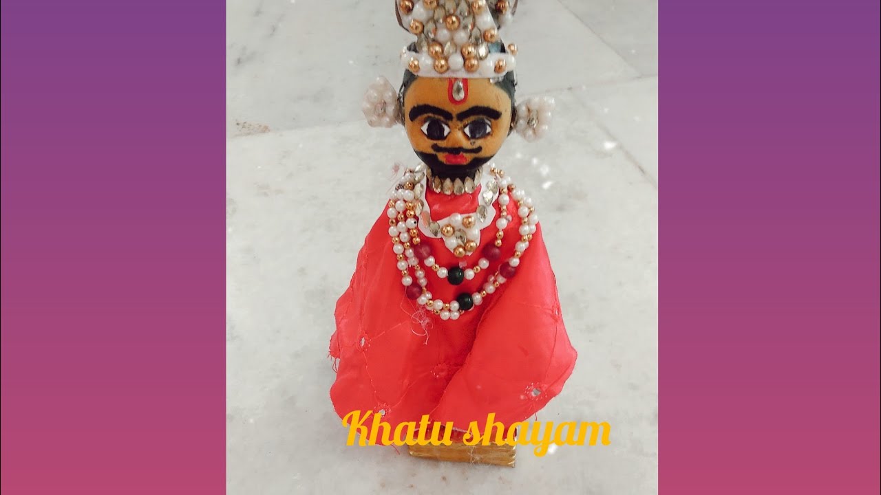 how to make khatu shayam from plastic doll paper craft swati art and ...