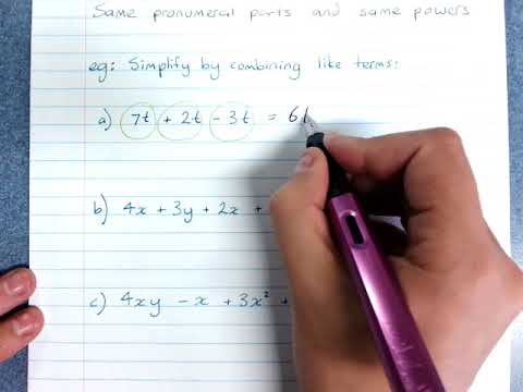 Adding and subtracting like terms - YouTube
