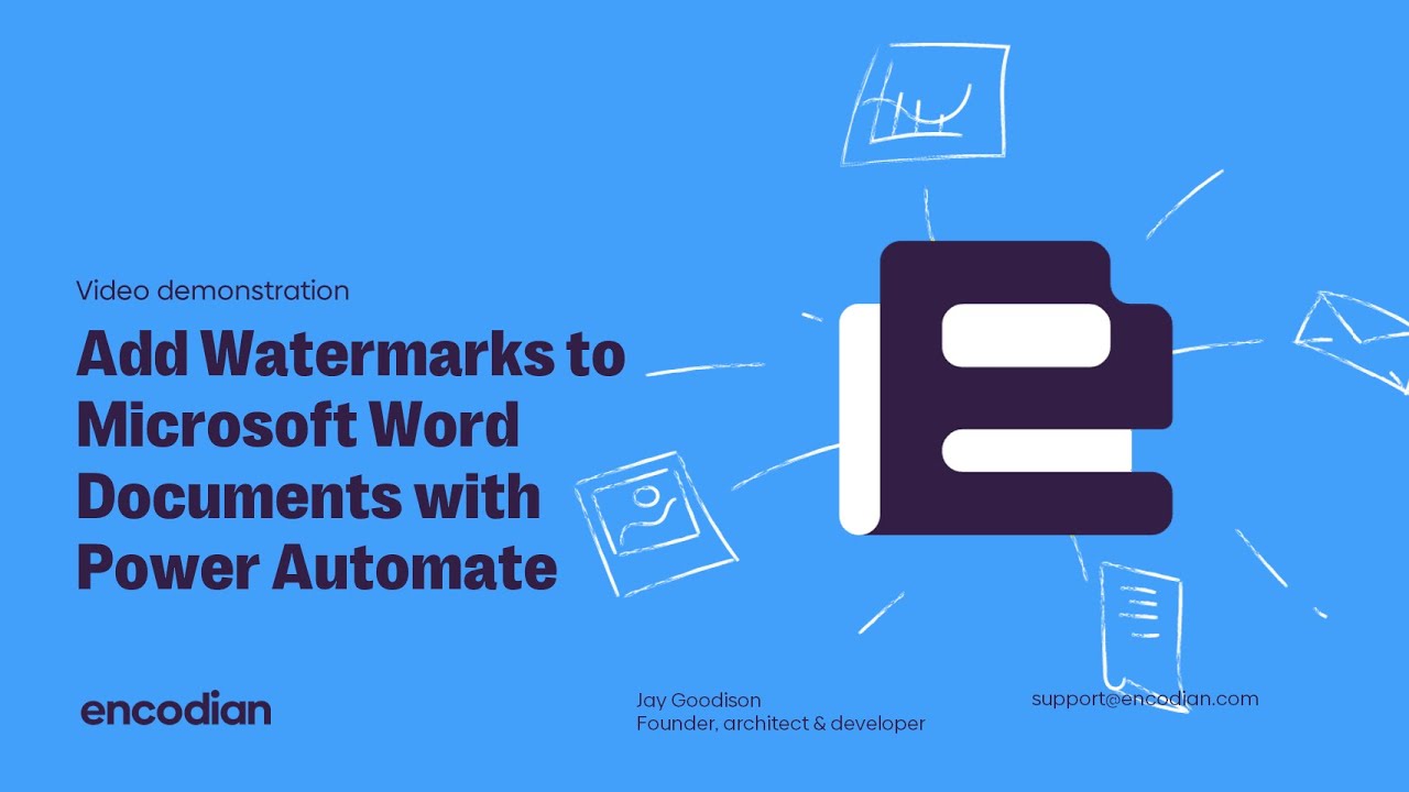 Add Watermarks to Microsoft Word Documents with Power Automate - YouTube