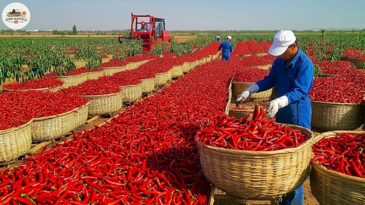 Billion Dollar Chili Farm Discover How Chinese Farmers Grow and Harvest ...