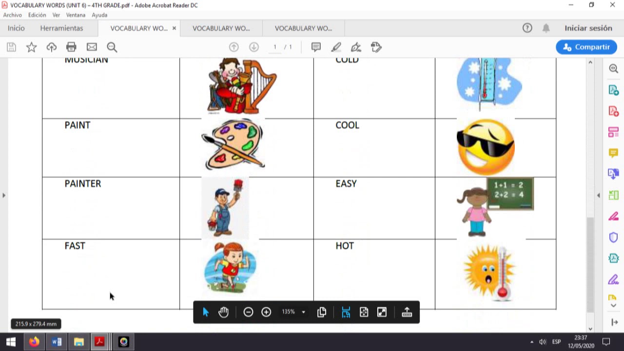 Vocabulary Unit 6 - 4th grade - YouTube