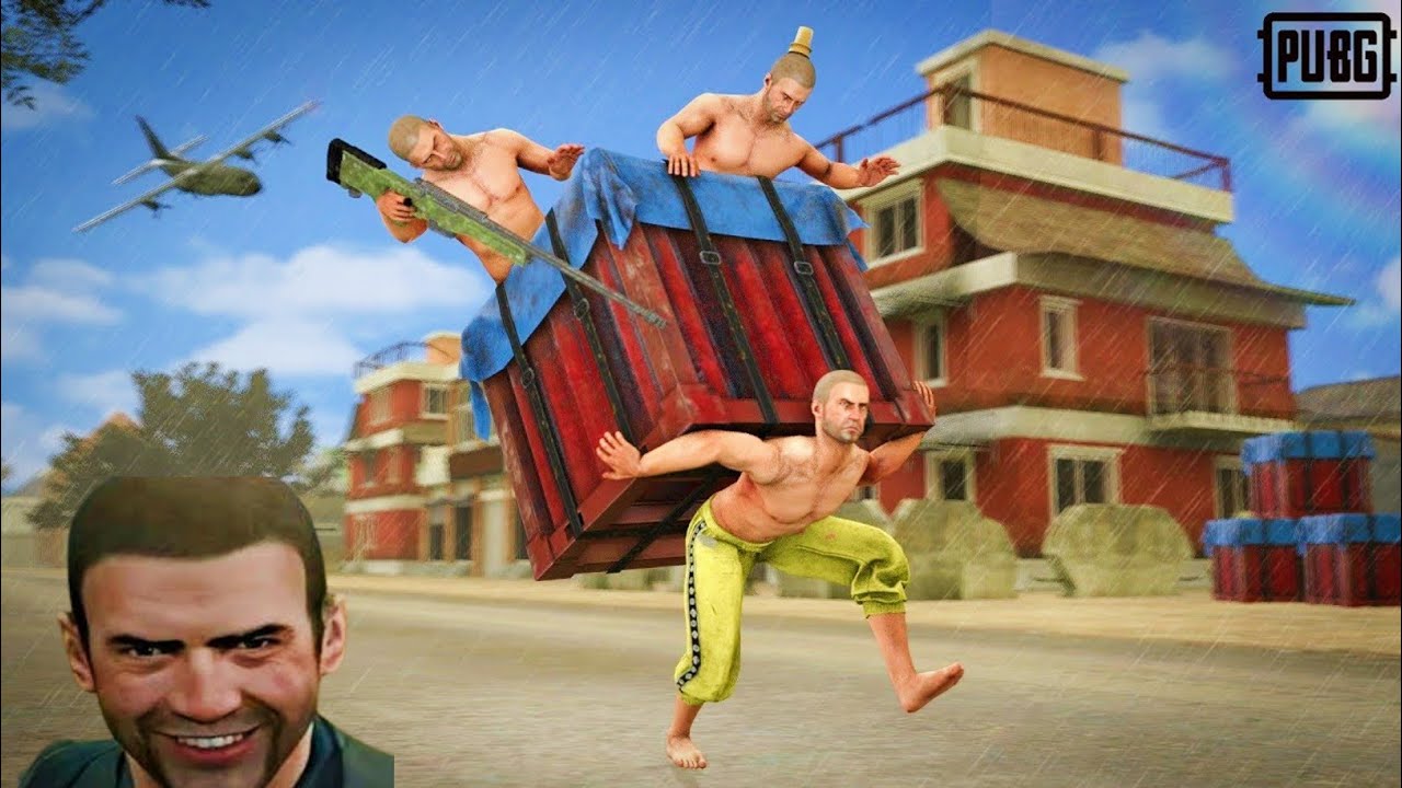 pubg animation/ pro girls/animation pubg funny airdrop - YouTube