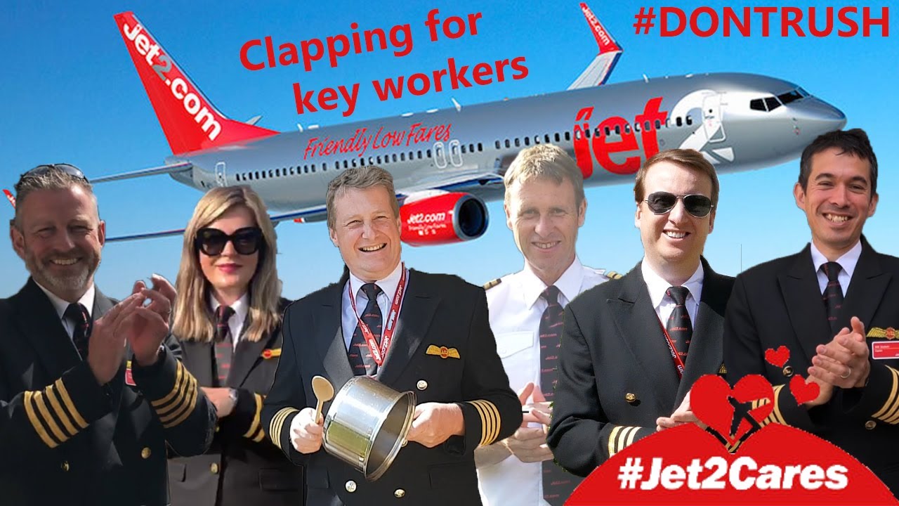 Jet2 Birmingham flight deck clapping for key workers! # ...