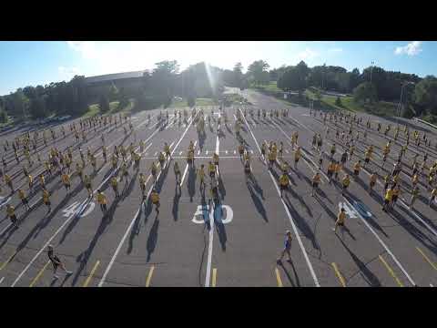 Bronco Marching Band practices formations for Queen halftime show