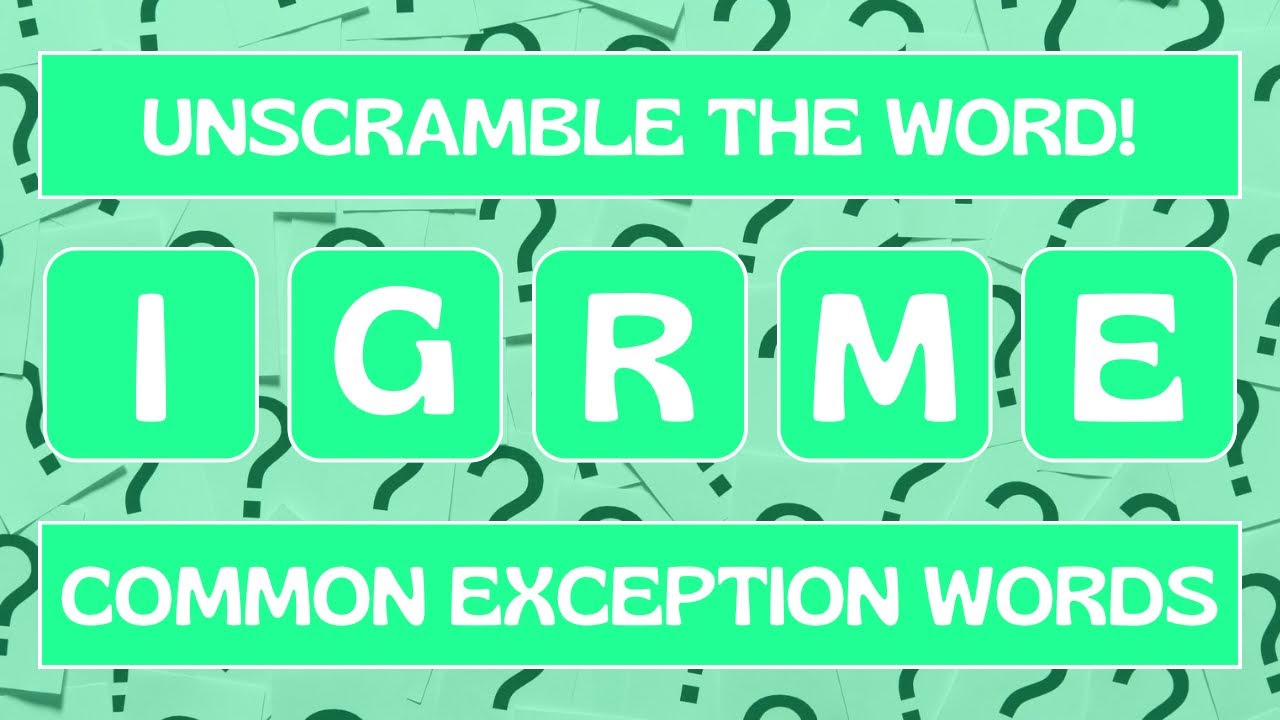 Guess the Word #15 - Unscramble the Words - Year 5 & 6 - 3 min Brain ...