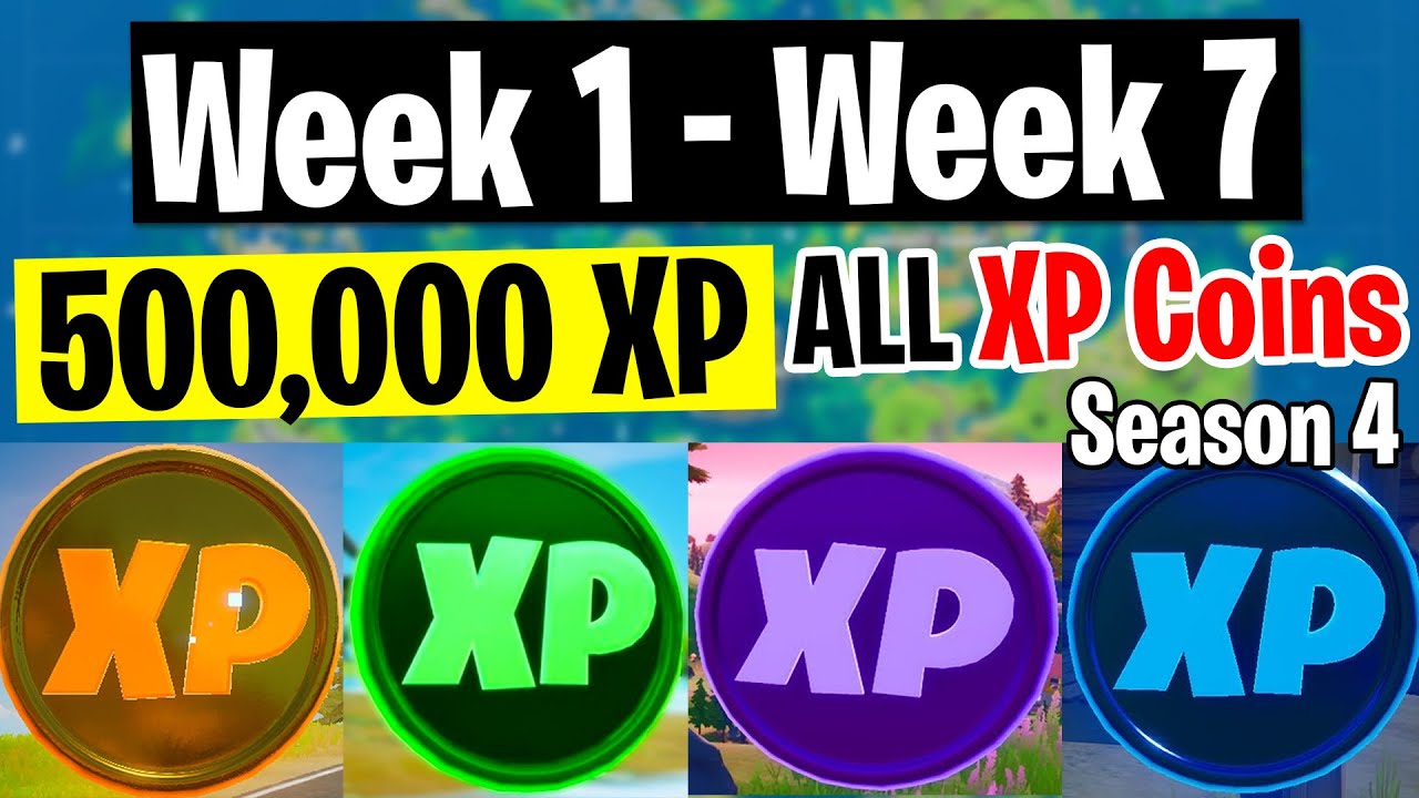 (Week 1 - Week 7) ALL 68 XP Coins in Fortnite Season 4 - YouTube
