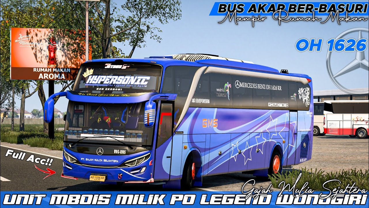THE LEGEND‼️- Bus GMS "Hypersonic" Mampir ke RM. Aroma Cirebon | ETS 2 ...