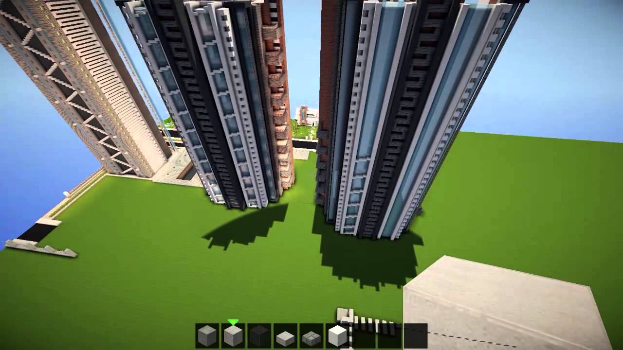Minecraft: Como hacer las Torres Gemelas (World Trade Center)| Tutorial ...