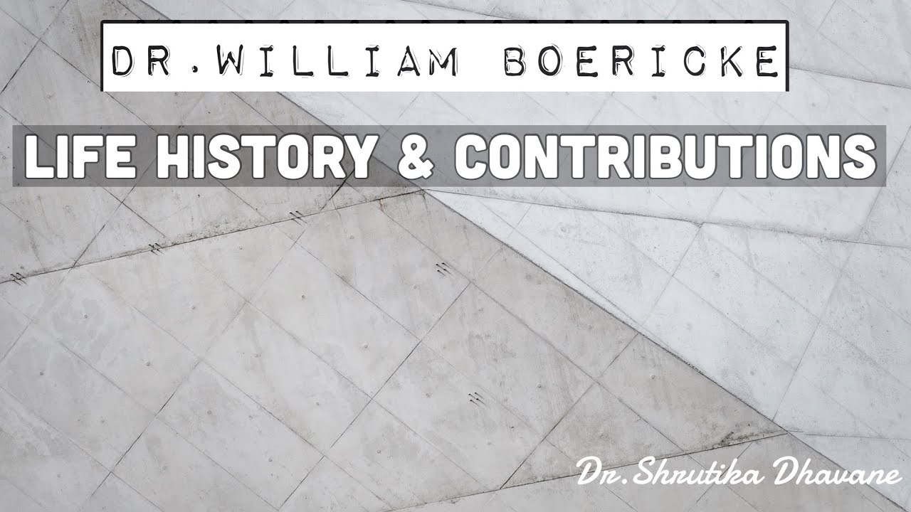 Dr. William Boericke ( Life History & Contributions) - YouTube