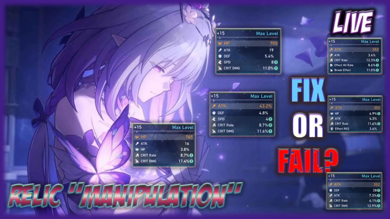Relic "Manipulation" LIVE | HSR Account Reviews - YouTube